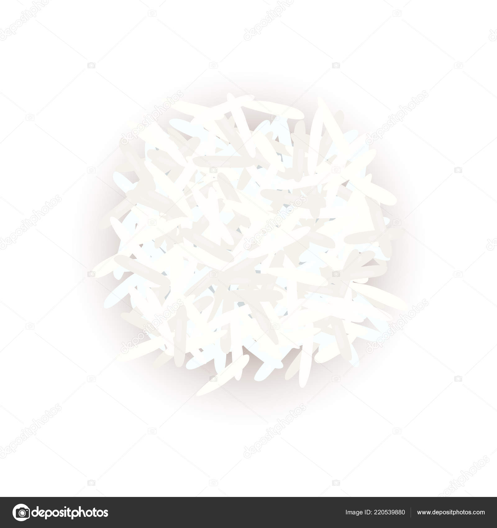 Jasmine Rice Grains Kernels Vector Illustration Culinary Cafe Fastfood ...