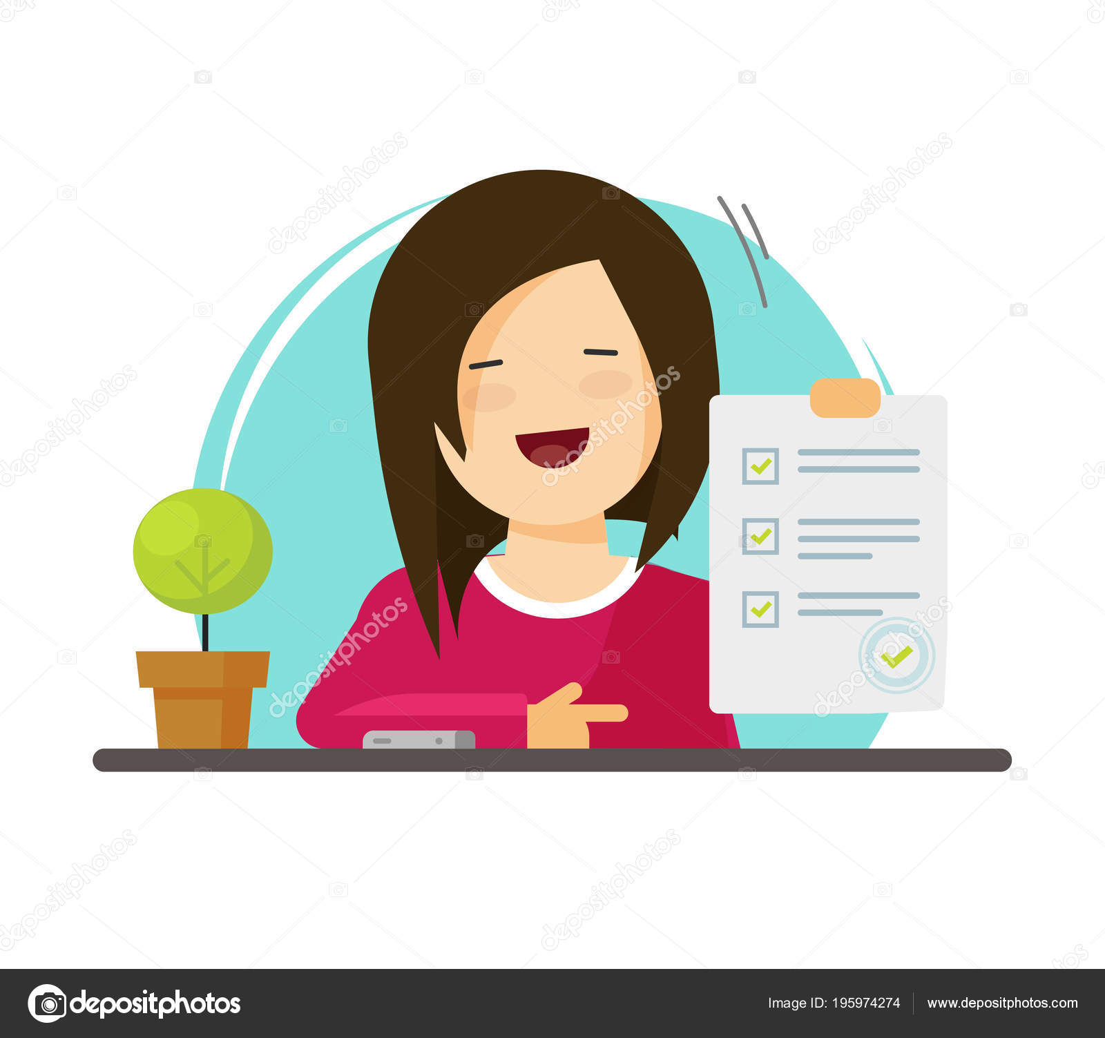 Survey or exam form paper sheet in hand of pupil girl, answered quiz ...