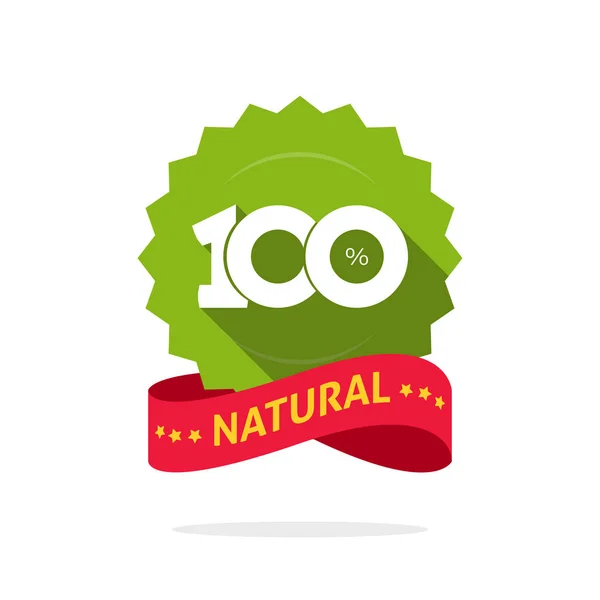 Satisfaction guarantee 100 percent vector label or badge, flat cartoon ...