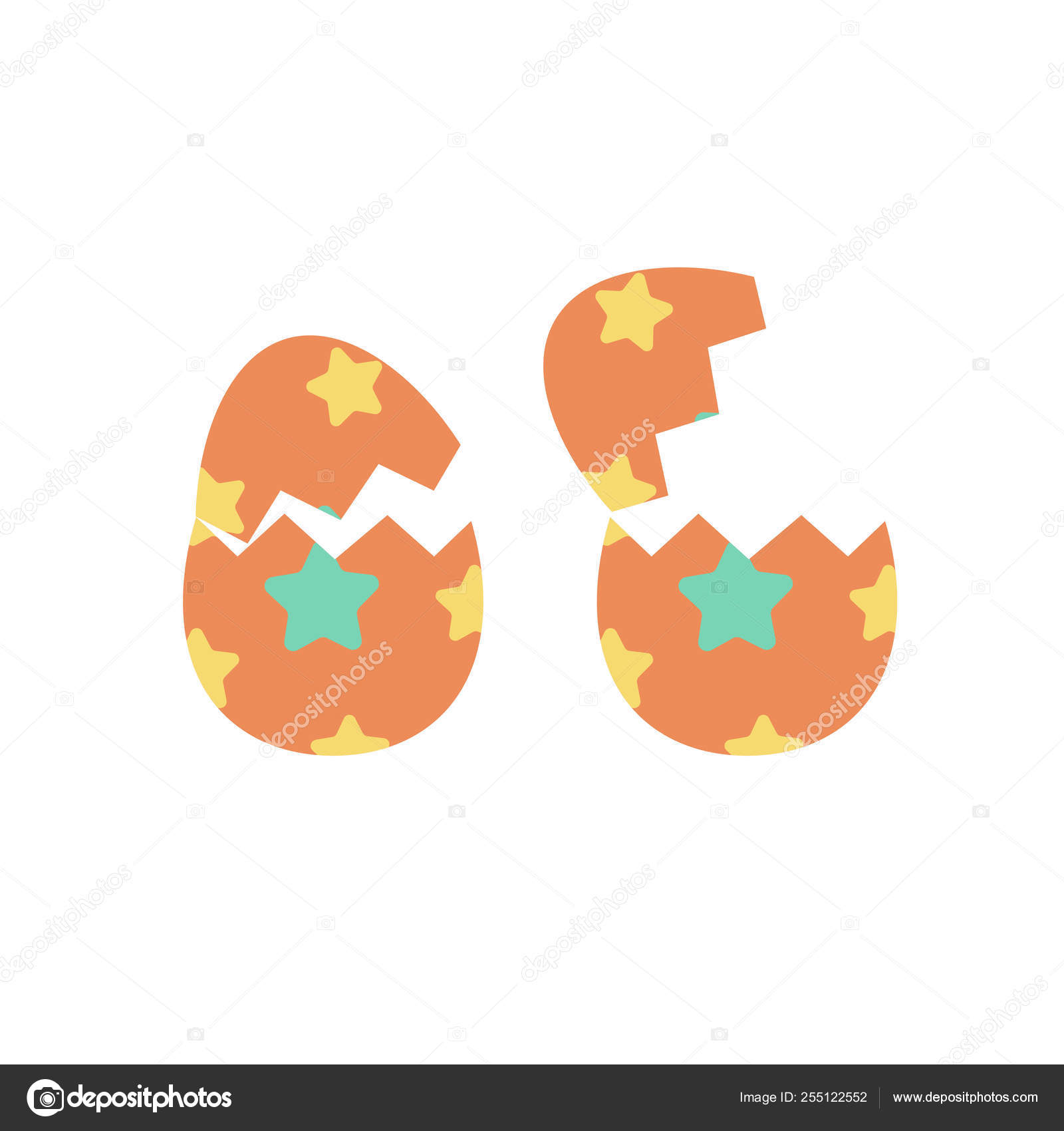Cracked Easter Egg Clip Art