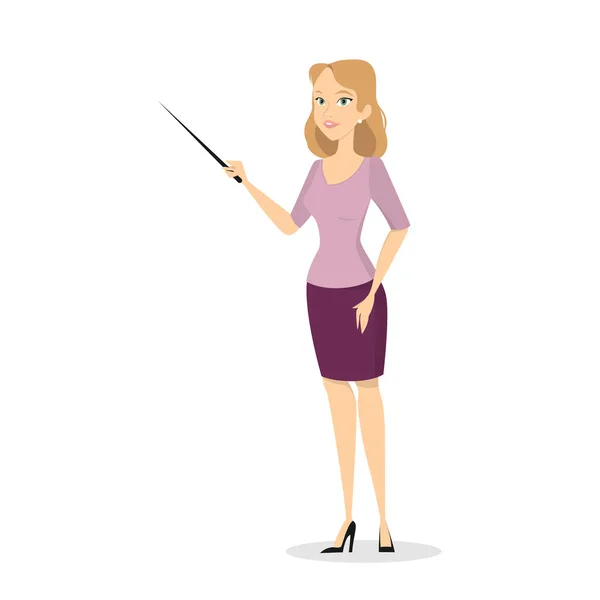 Woman with a pointer — Stock Vector © Olisia #5149015 Woman with a pointer — Stock Vector © Olisia #5149015