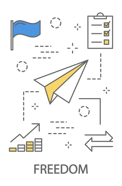 Freedom sketch | Freedom from work sketch — Stock Vector © lhfgraphics ...