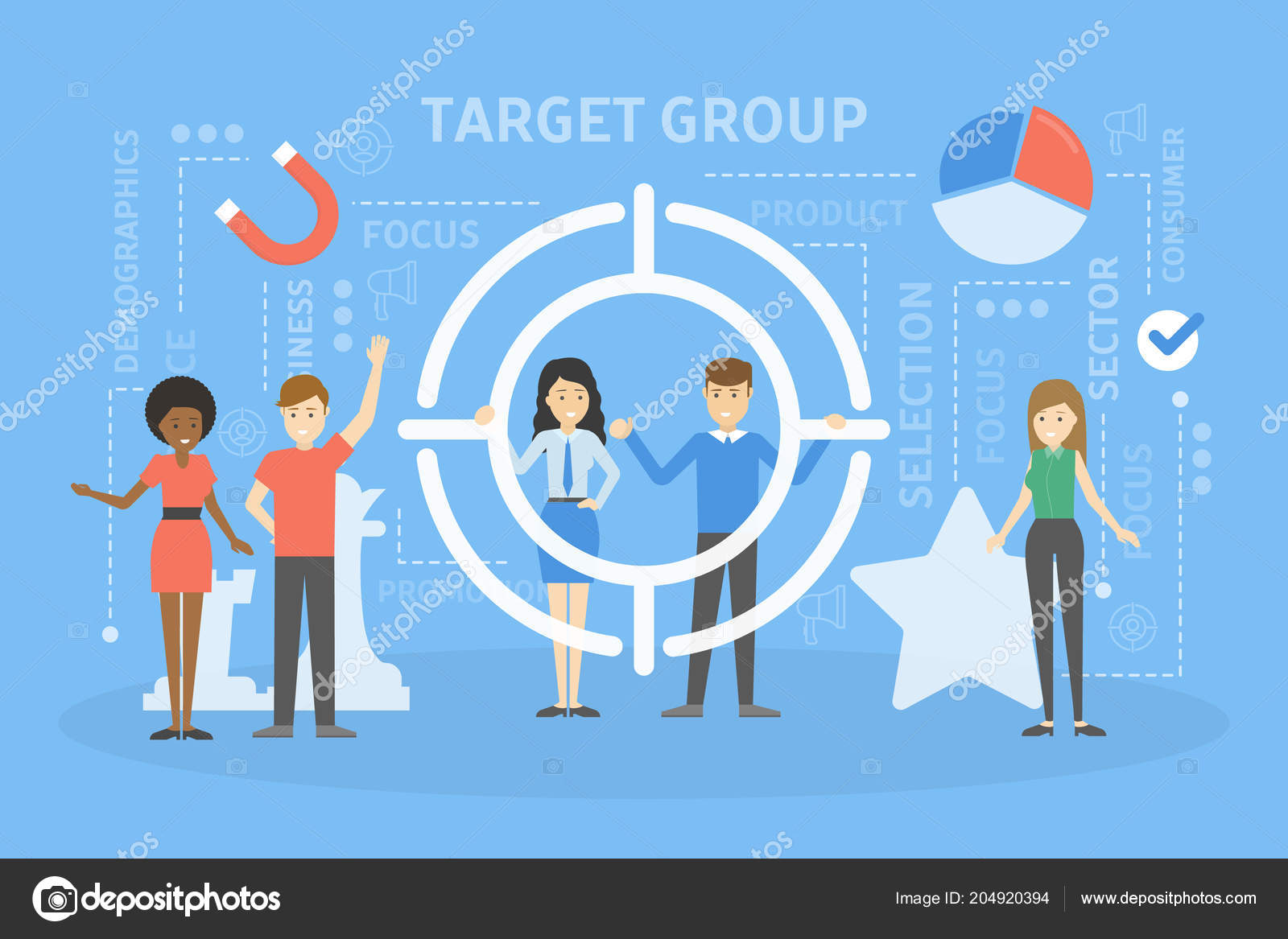 Target group concept illustration — Stock Vector © inspiring.vector ...