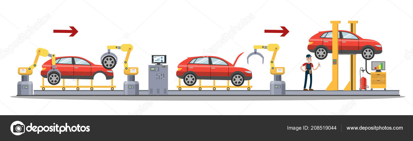 Car production process Stock Vector Image by ©inspiring.vector.gmail ...