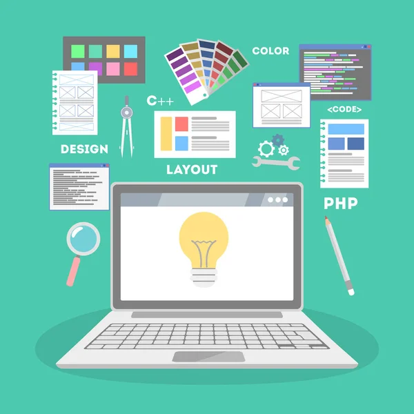 Web development flat illustration concept — Stock Vector © magurok5 ...