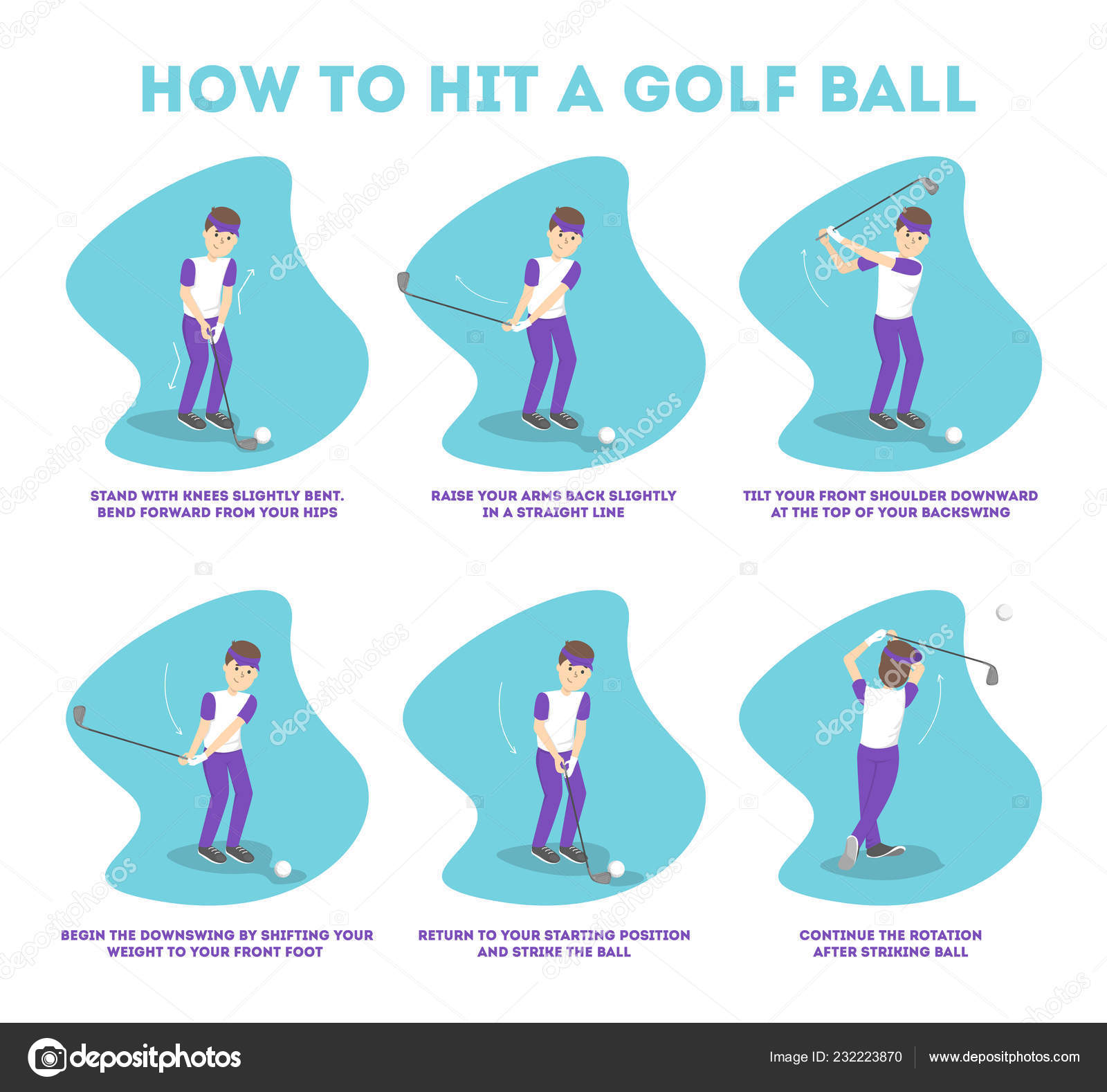 How to play golf guide for beginners Stock Vector Image by ©inspiring ...
