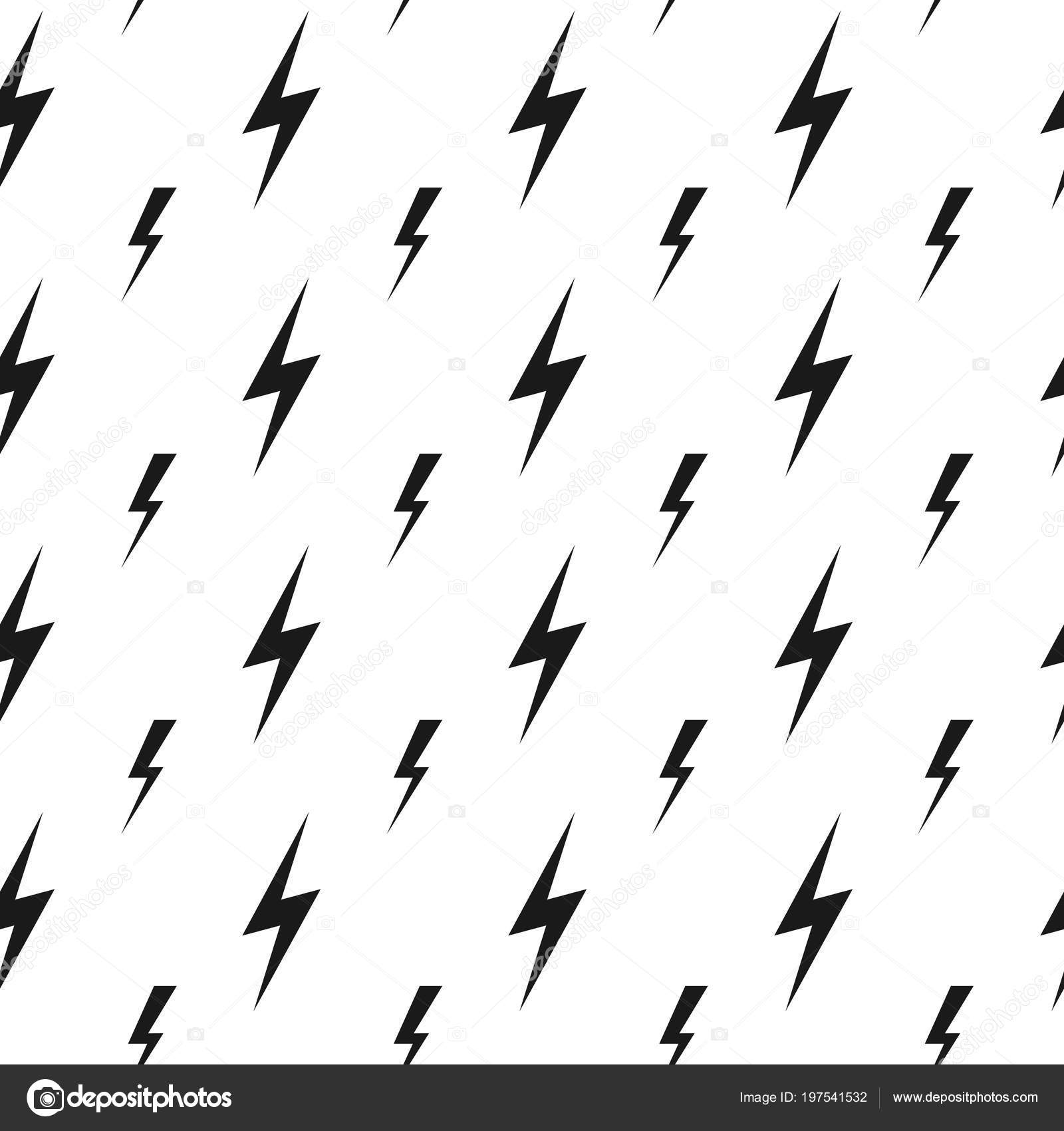 Lightning bolts, thunderbolts vector seamless pattern Stock Vector ...