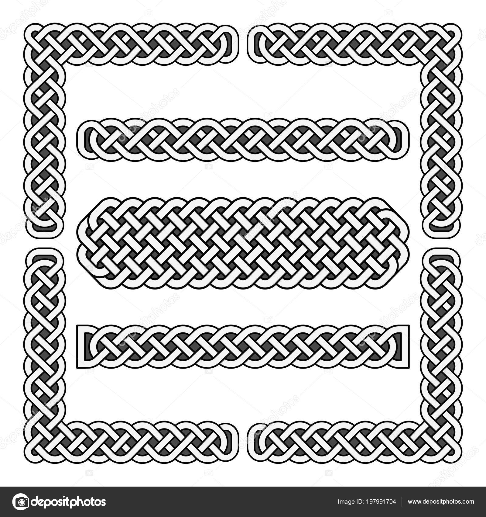 Celtic knots vector medieval borders and corner elements ⬇ Vector Image ... Celtic knots vector medieval borders and corner elements ⬇ Vector Image ...