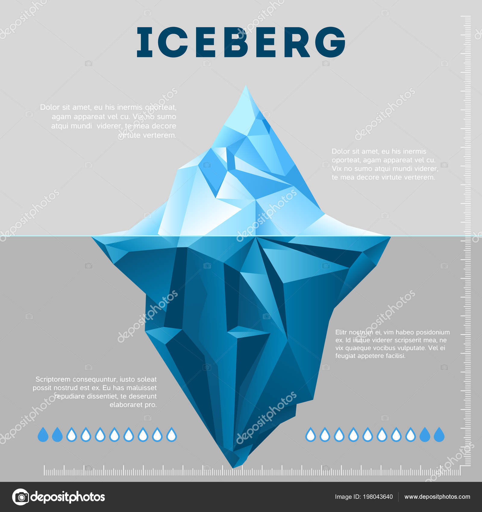 Information poster design with iceberg — Stock Vector © MicroOne #198043640
