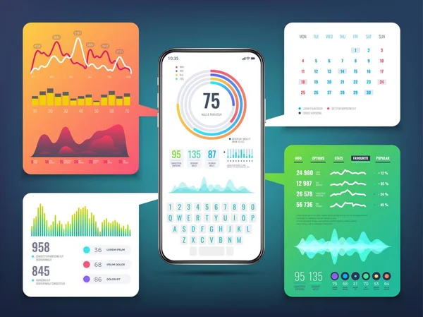 Future dashboard. Hud info screen, futuristic interactive interface ...