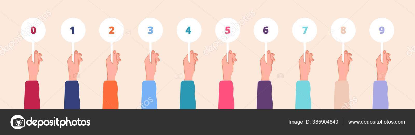 Hand holding cards. Judges marks, color scorecards in hands ...