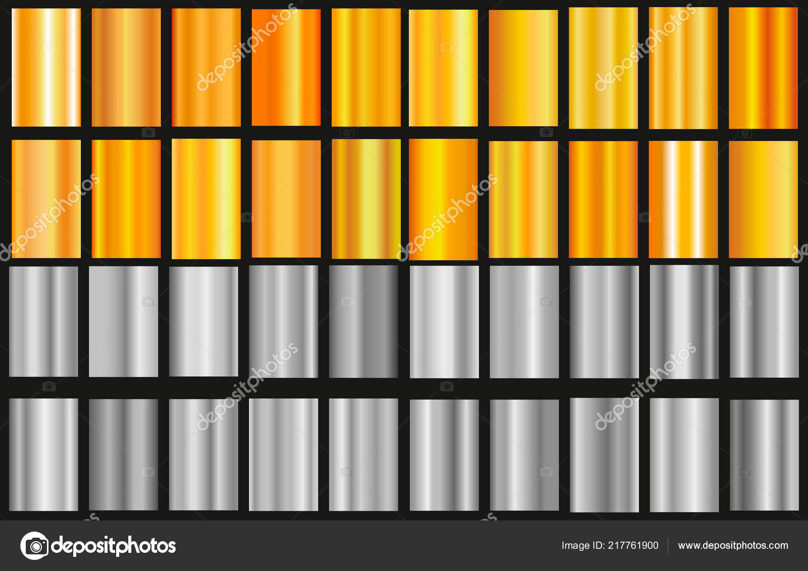 Silver gold gradient background vector icon texture metallic ...