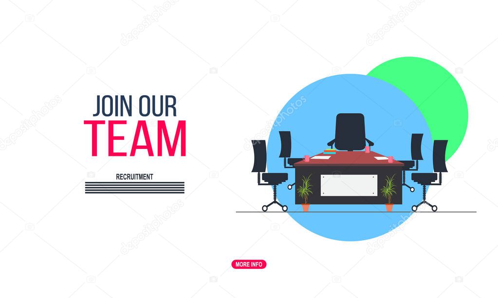 Estamos contratando, únete a nuestro equipo. Concepto de contratación y ...