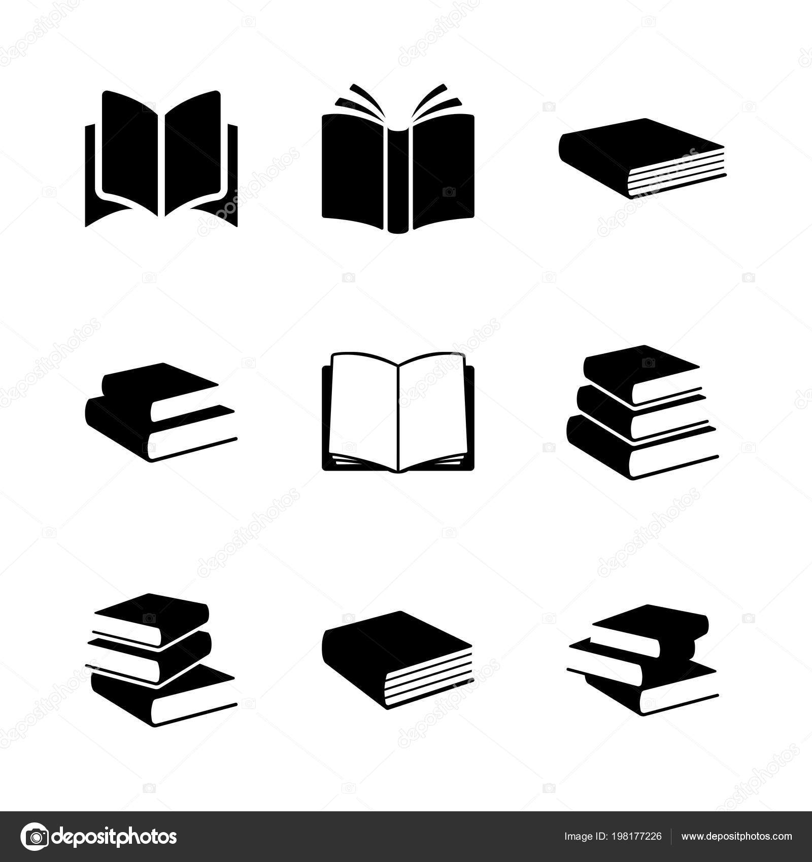 Simple Books Icon Series Vector Format Education Signs Symbols Stock ...