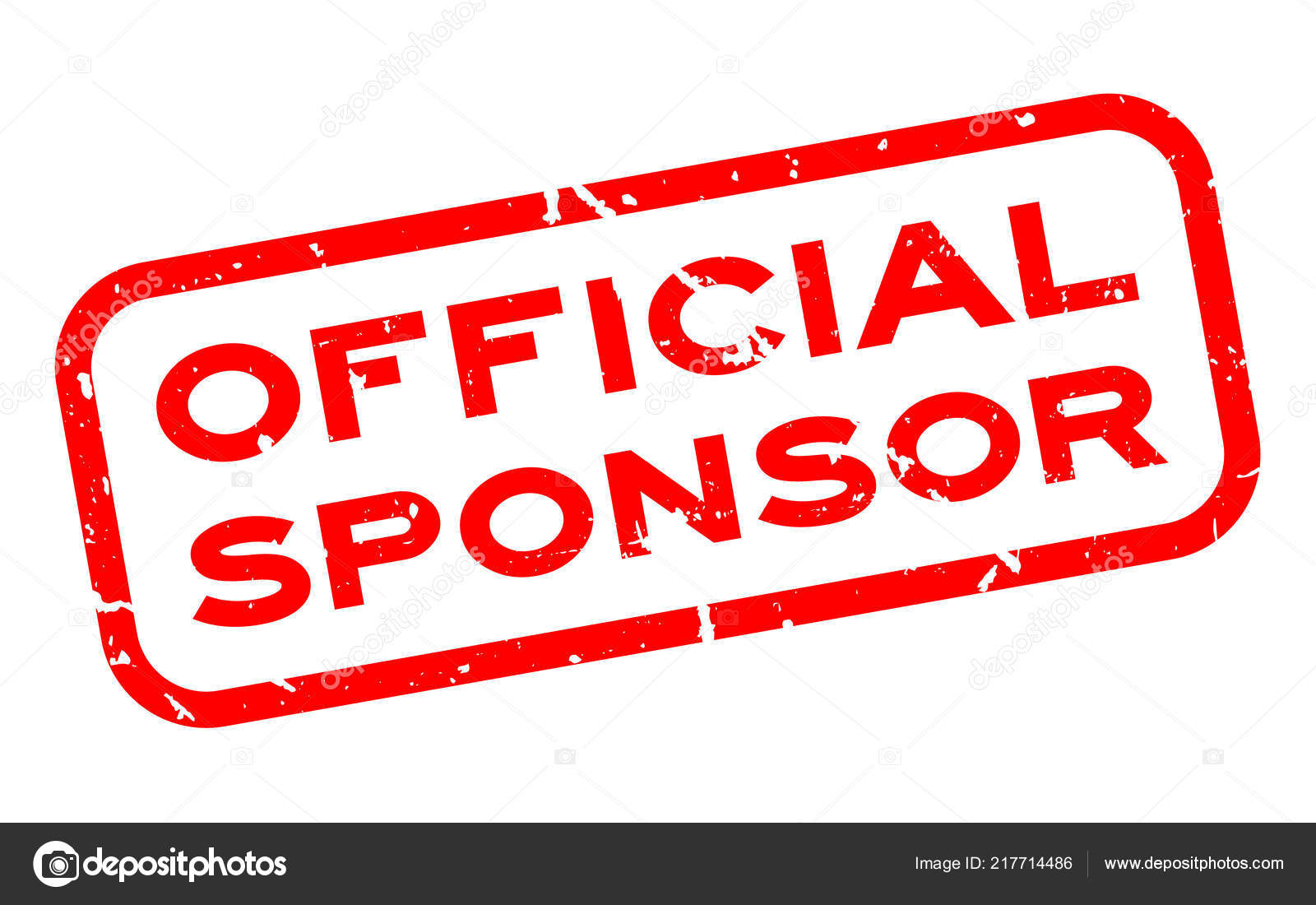 Grunge Official Sponsor Word Square Rubber Seal Stamp White Background ...