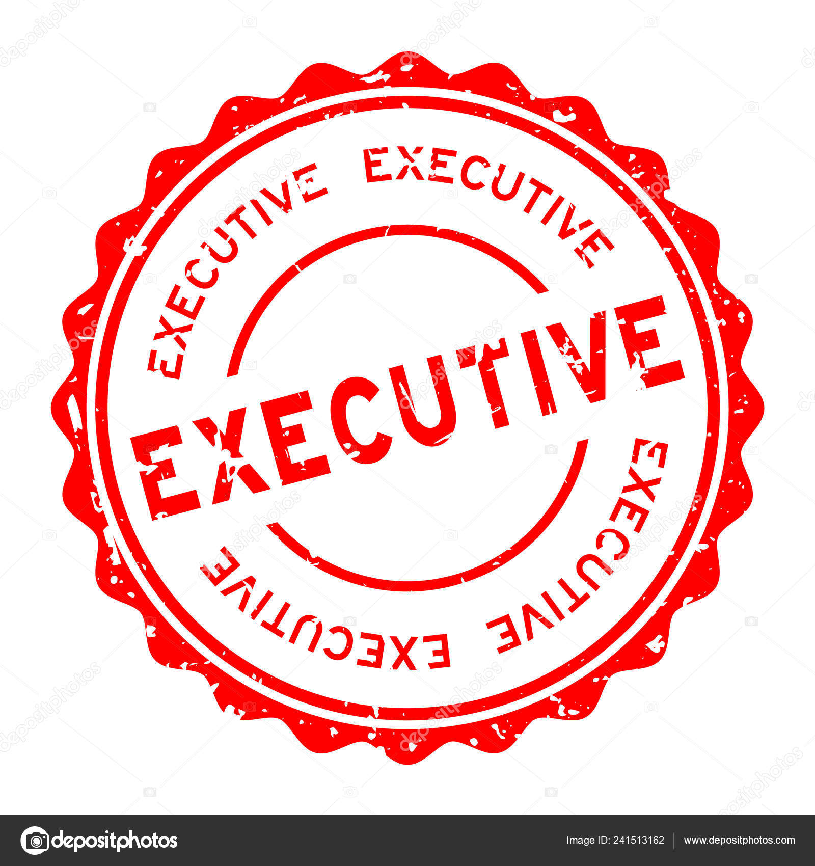 Grunge Red Executive Word Rubber Seal Stamp White Background Stock Vector by ©thaneeh.gmail.com ...