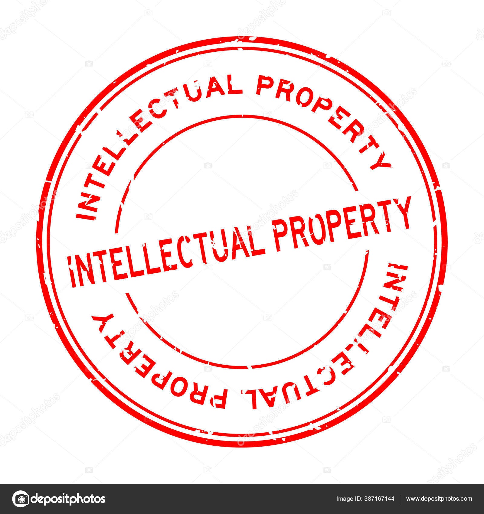 Grunge Red Intellectual Property Word Rubber Seal Stamp White Background Stock Vector by ...