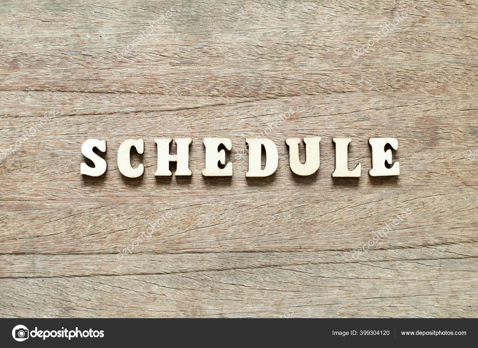 Alphabet Letter Block Word Schedule Wood Background — Stock Photo ...