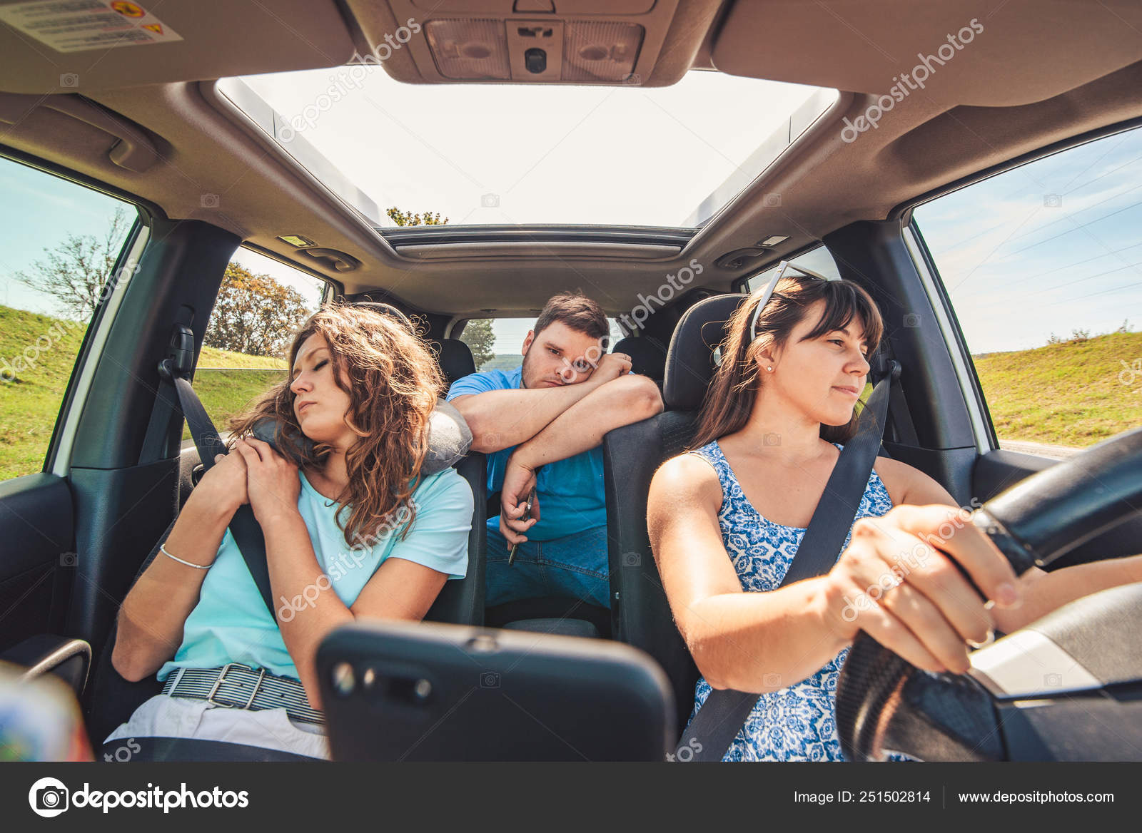 Boring people in car. long road trip Stock Photo by ©Vera_Petrunina ...