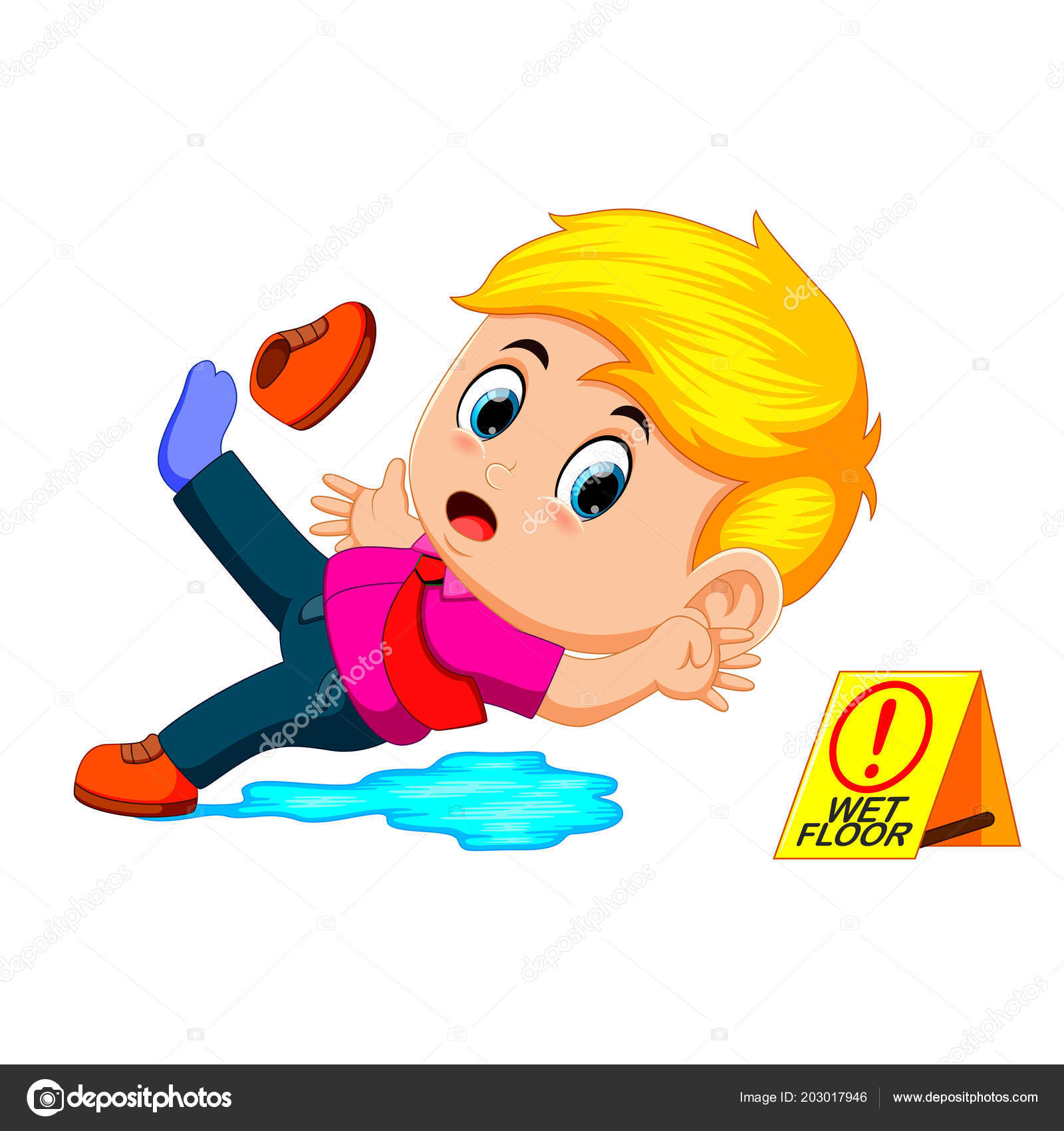 Children Falling Down Clipart