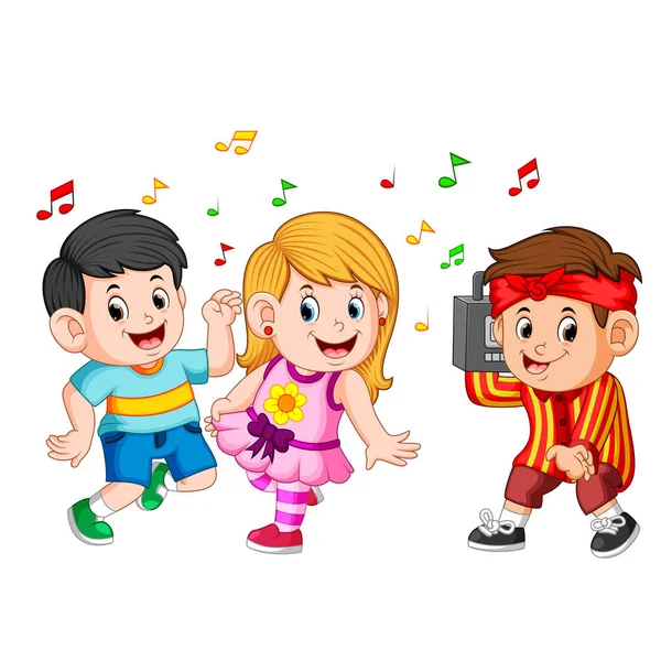 Cartoon kids dancing images vectorielles, Cartoon kids dancing vecteurs ...