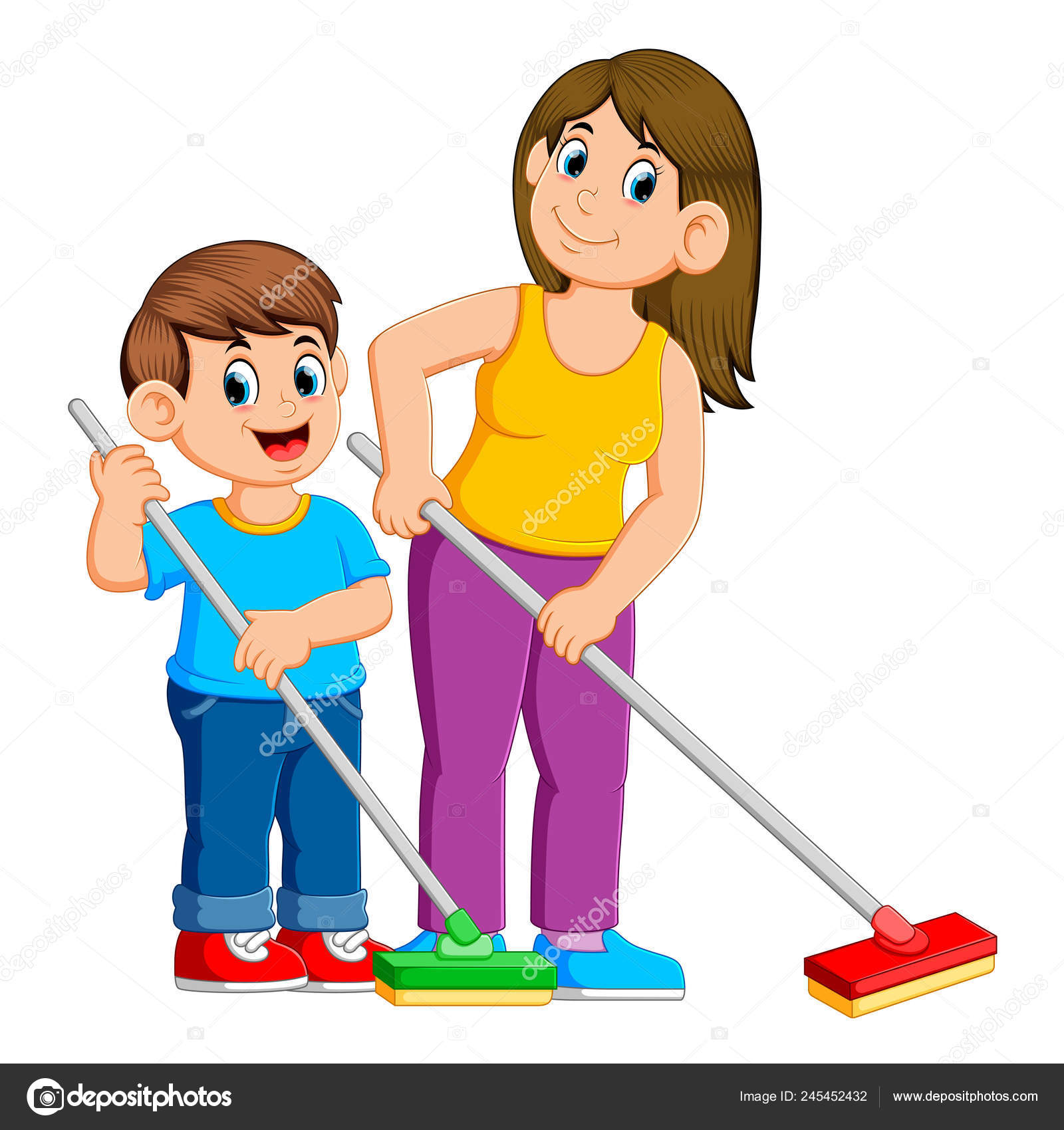 Mopping The Floor Clipart