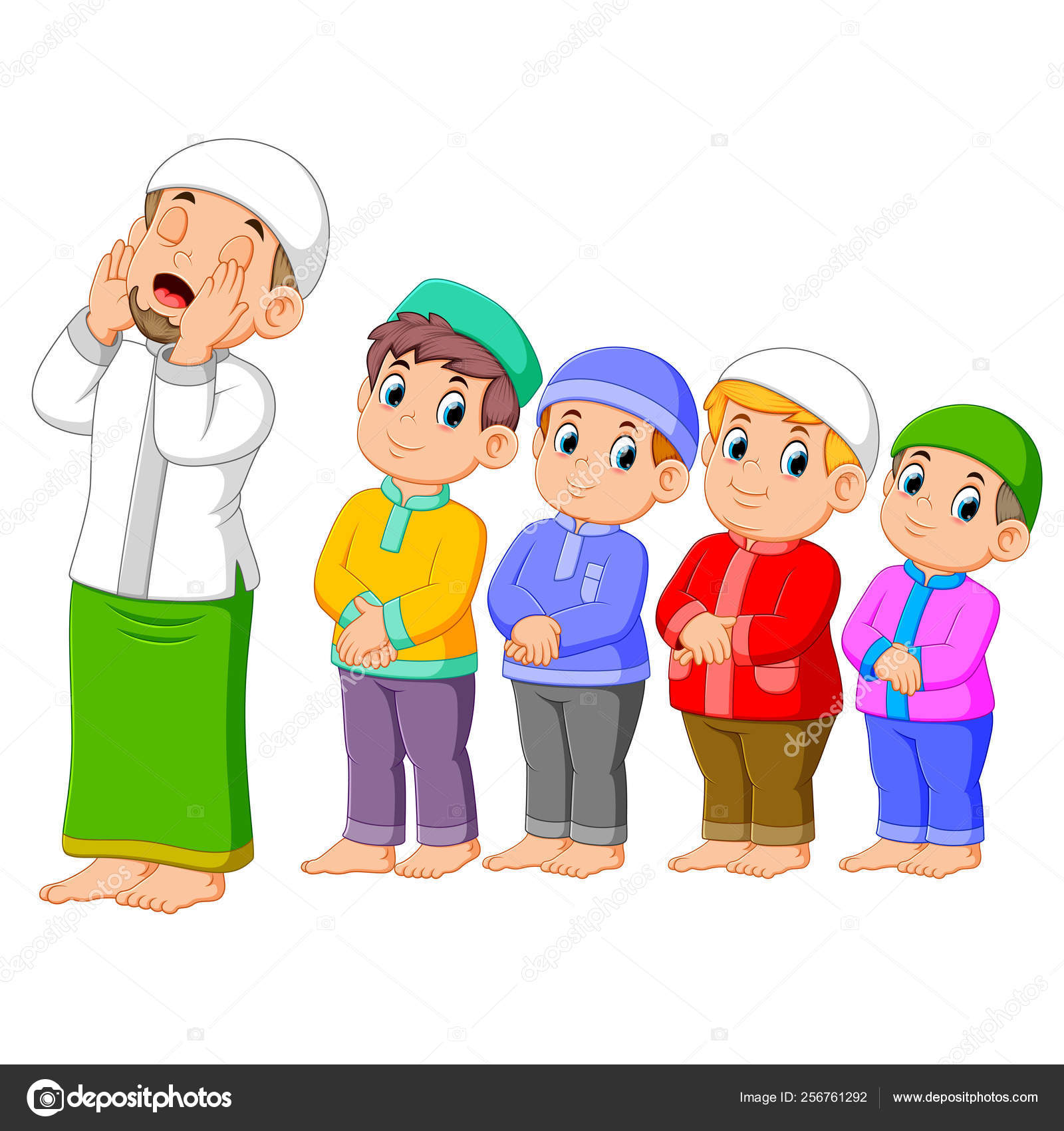 Muslimisches Betendes Kind Clipart