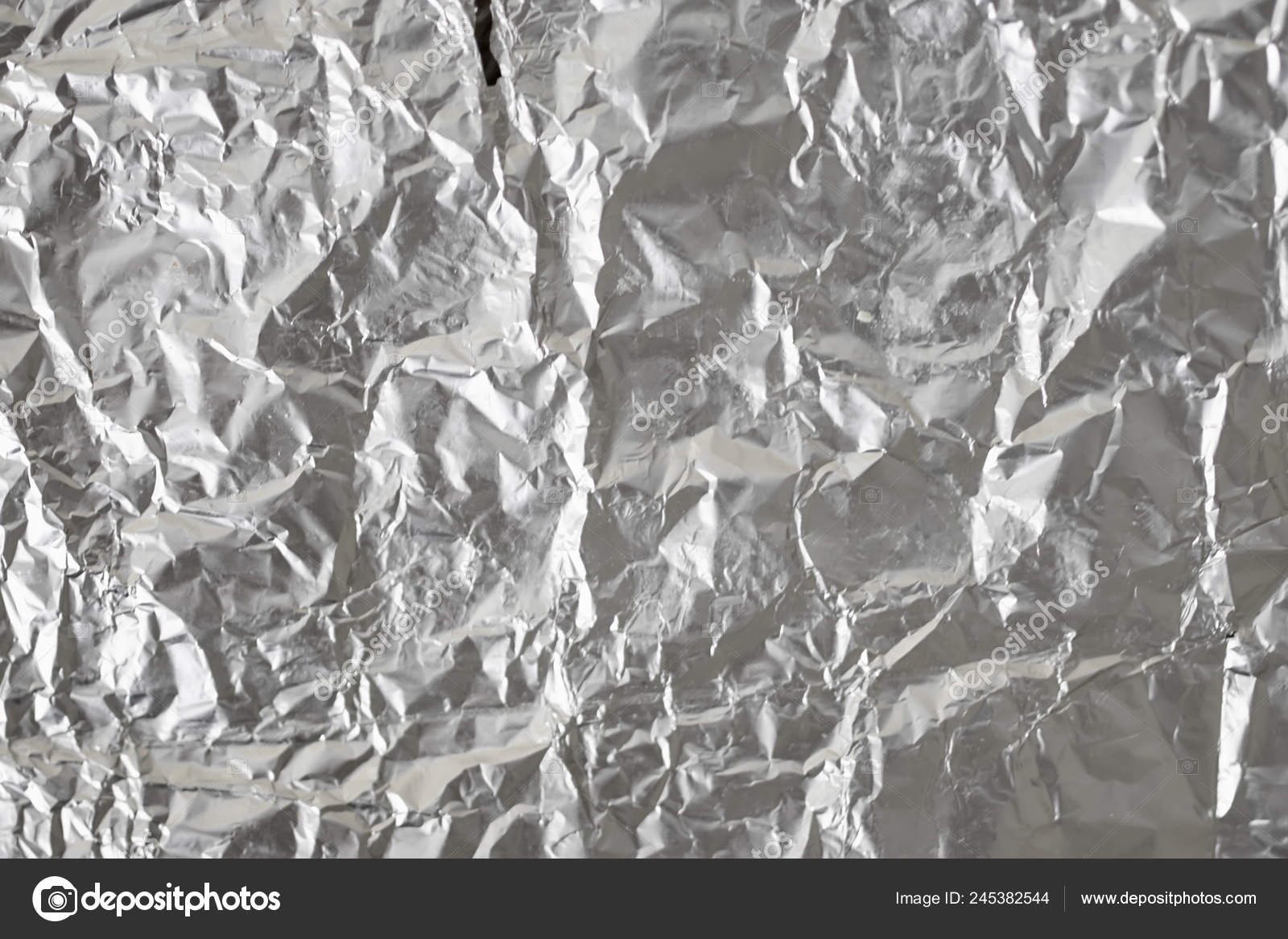 Silver Crumpled Foil Shiny Metal Texture Background Wrapping Paper ...