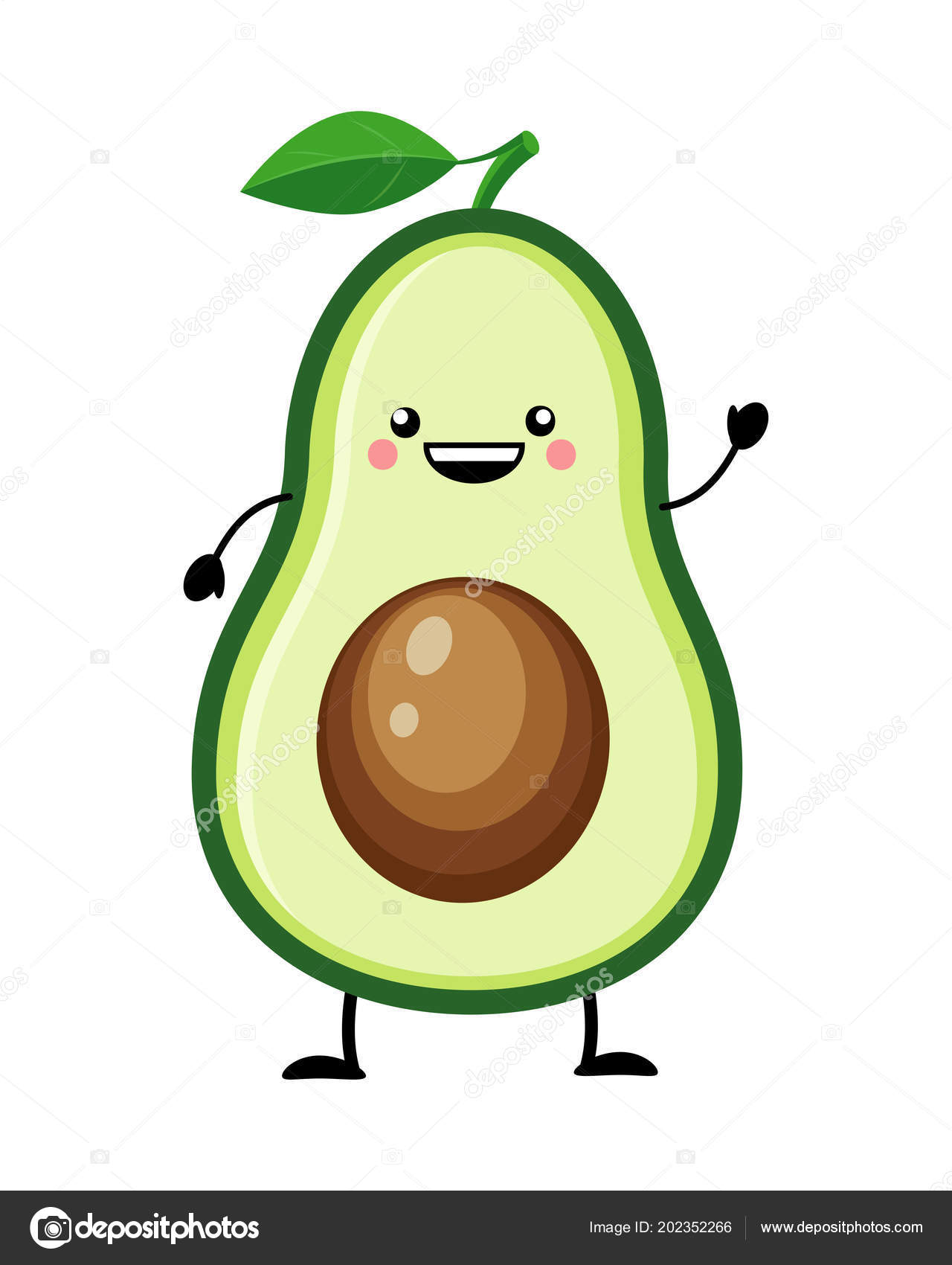 Dibujo De Aguacate Divertidos Dibujos Animados De Aguacate Surf Vector