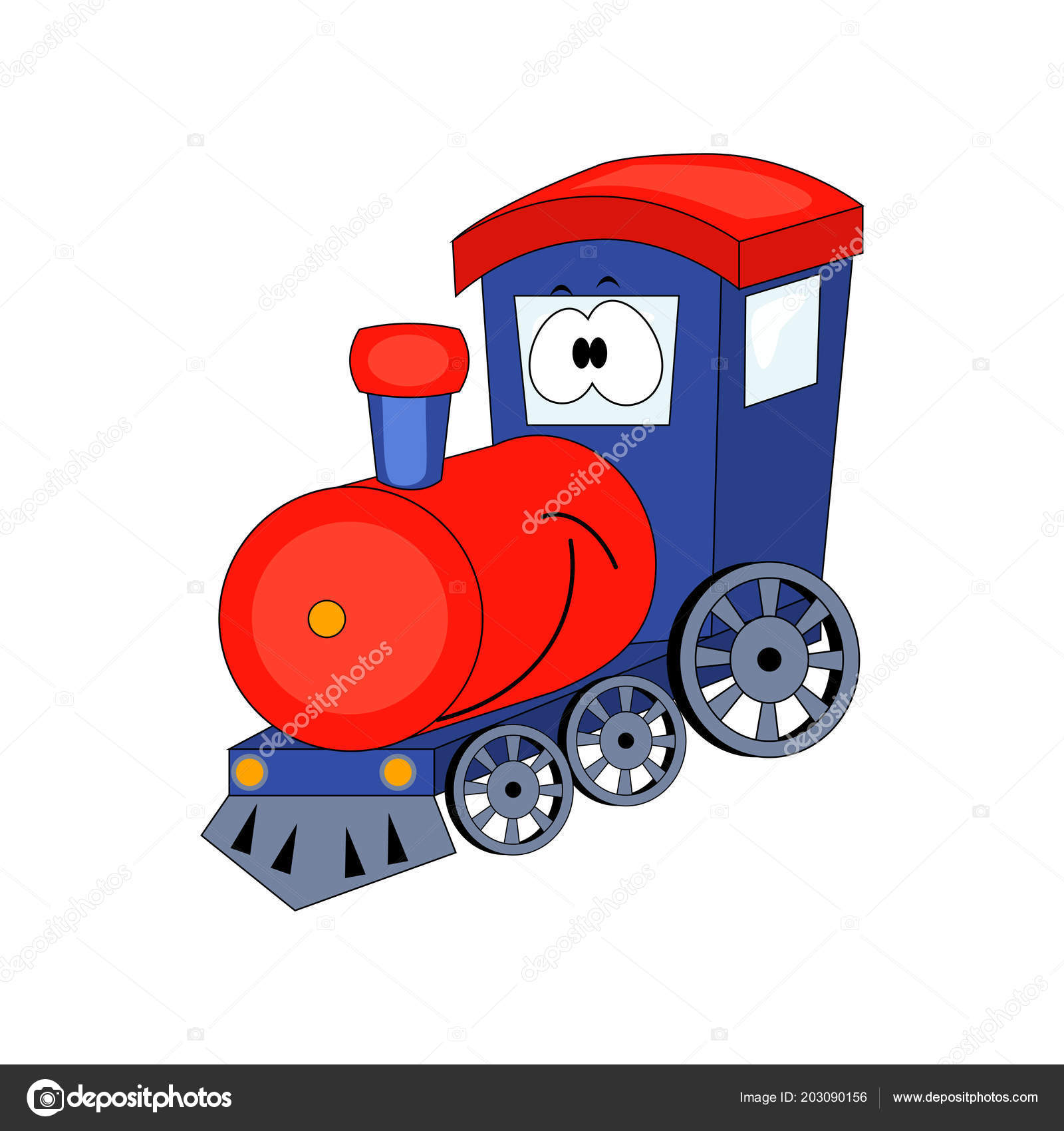 Cute Train Engine Clip Art