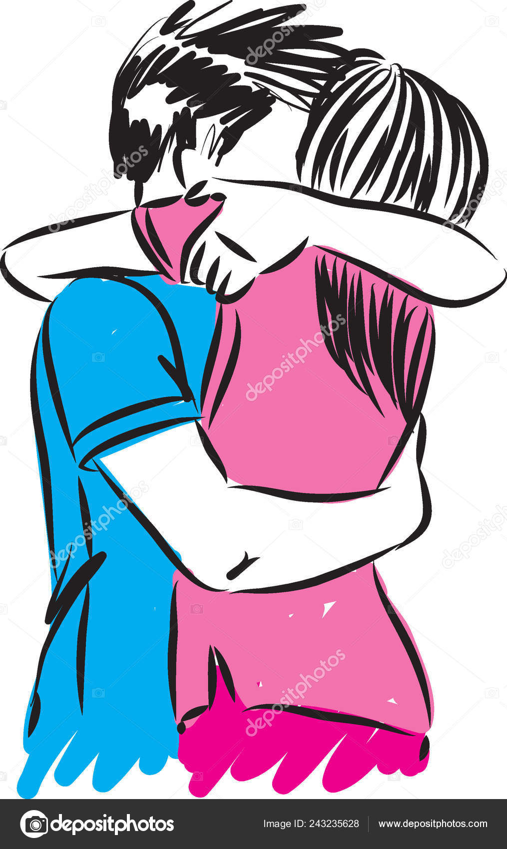 Enamorados Abrazados Dibujos