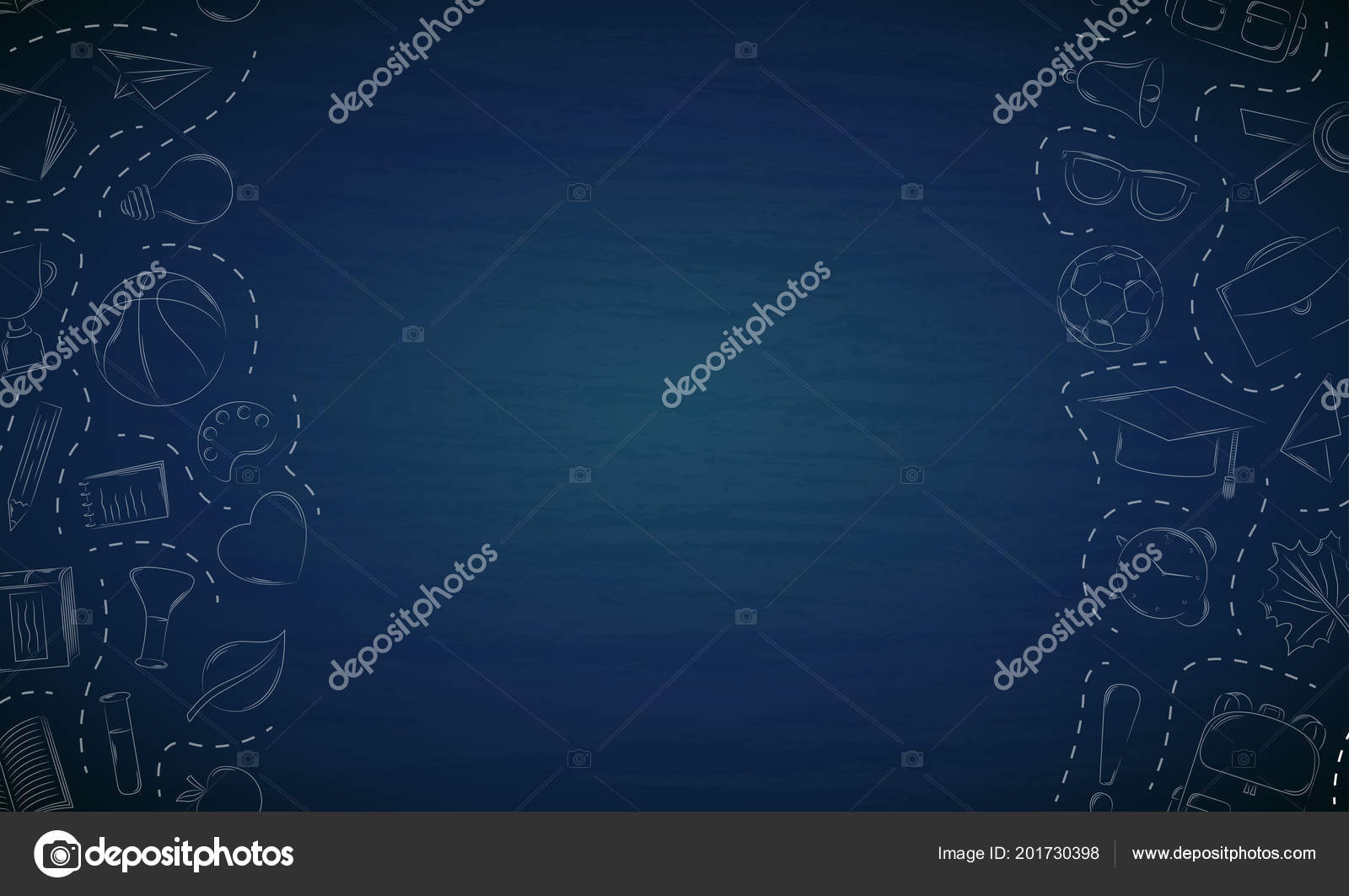 Back School Doodles Chalkboard Background Stock Vector Image by ...