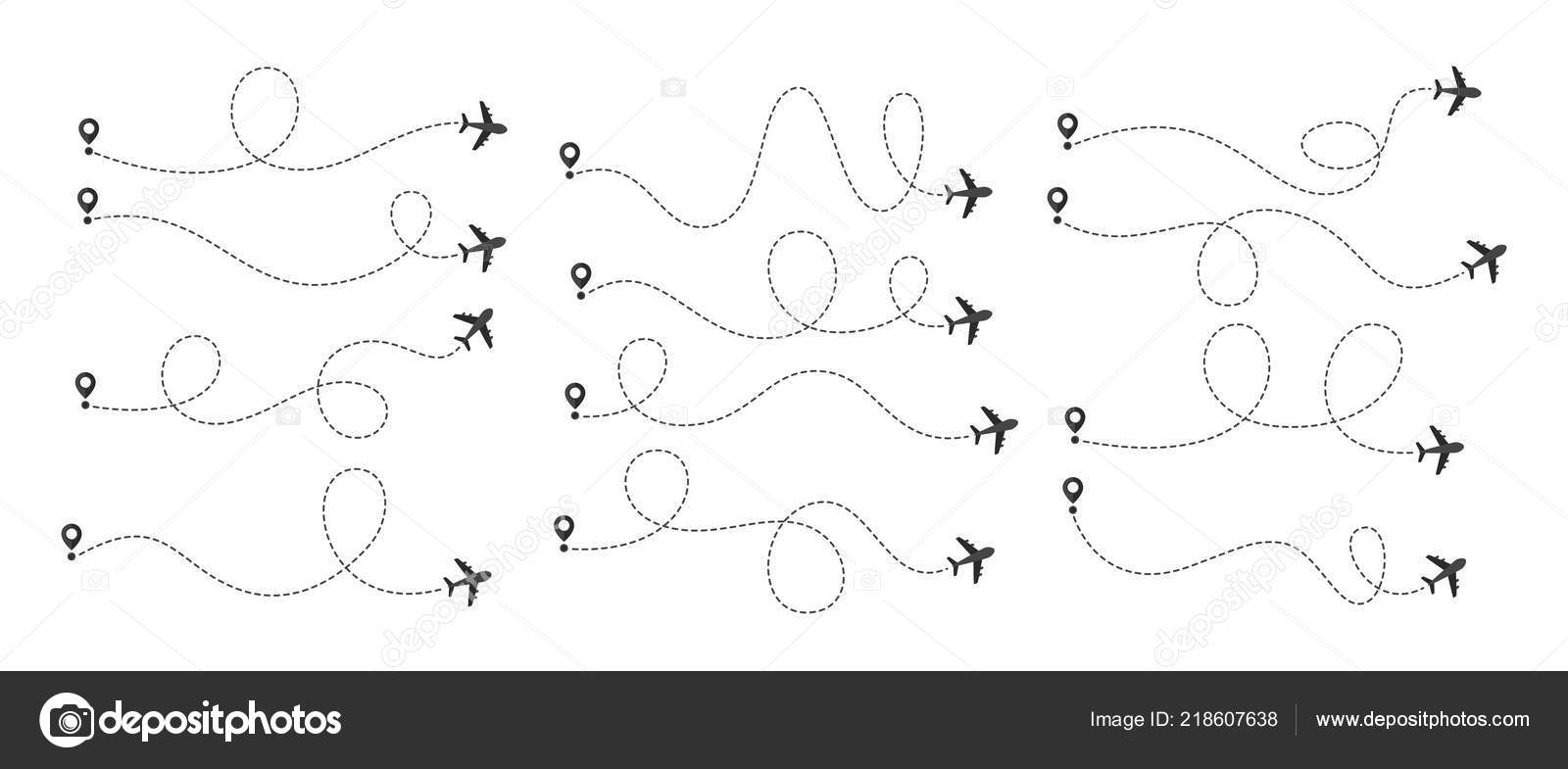 Plane Track Icon White Background Stock Vector Image by ...