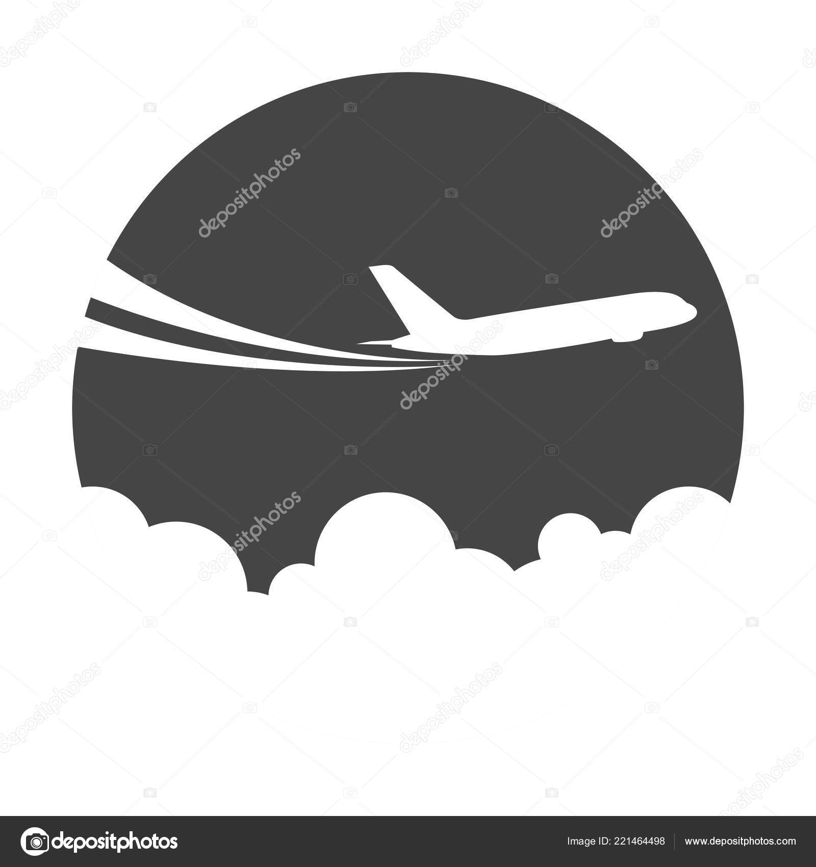 Flying Airplane Icon White Background Stock Vector by ©dreamcreation01 ...