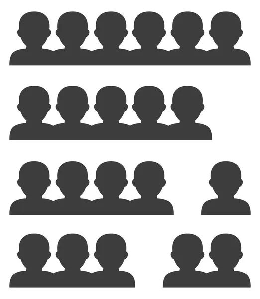 Set People Icon White Background Stock Vector by ©dreamcreation01 222759152