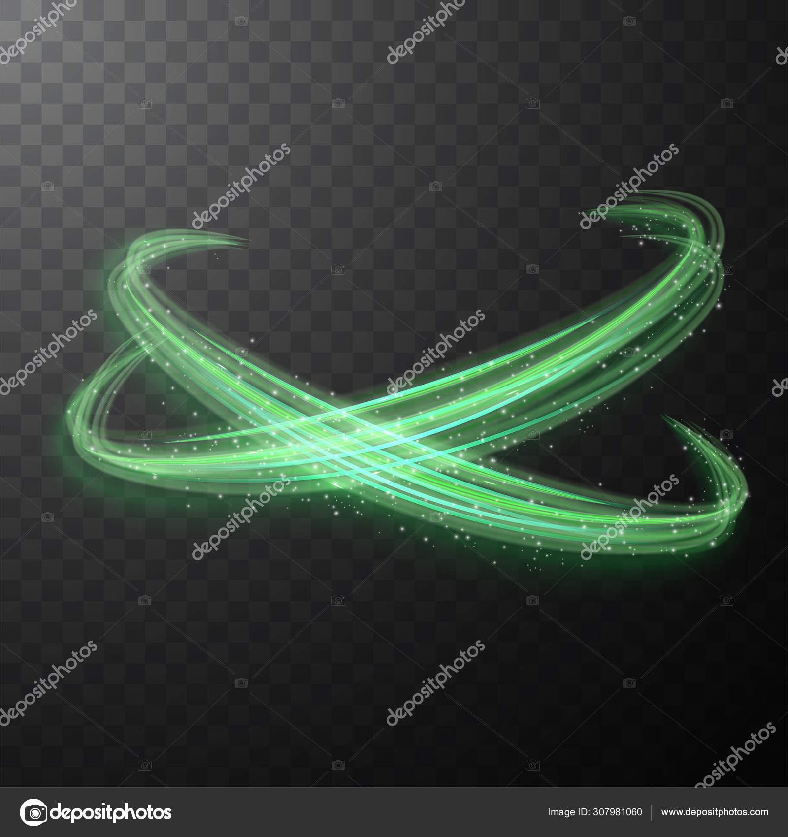 Green Swirly Line