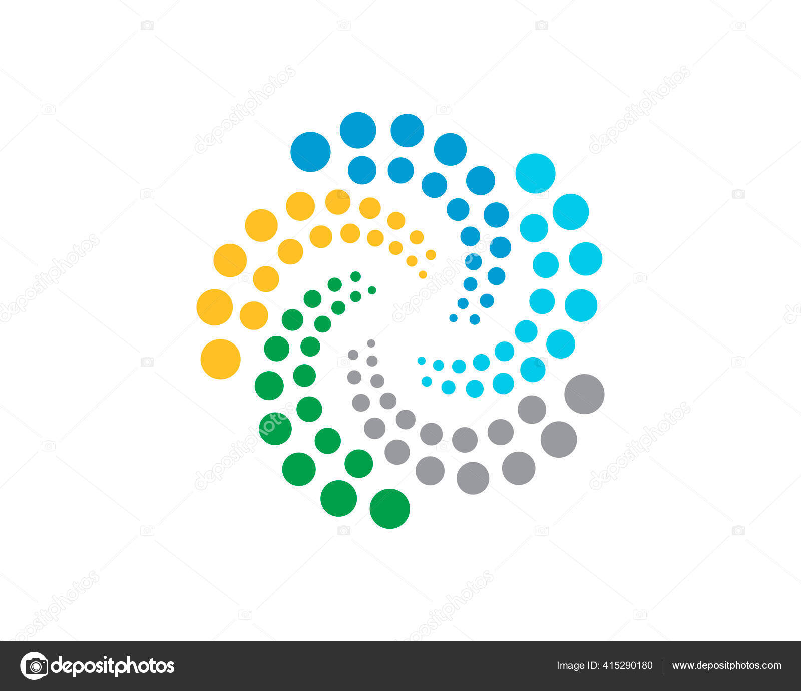 Star Vortex Dot Rotation Stock Vector by ©skyace 415290180