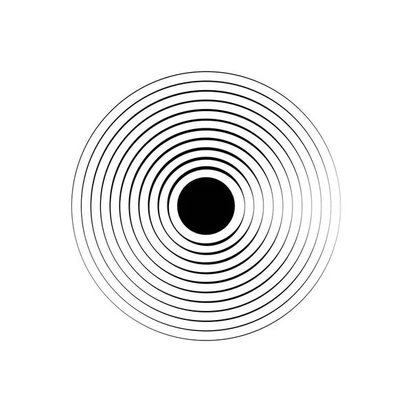 Red Rings sound wave and line in a circle. Tap symbol. Radio signal ...