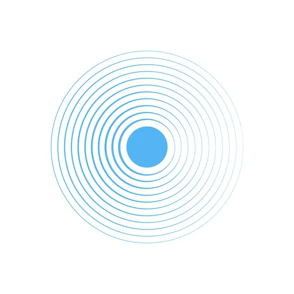 Red Rings sound wave and line in a circle. Tap symbol. Radio signal ...