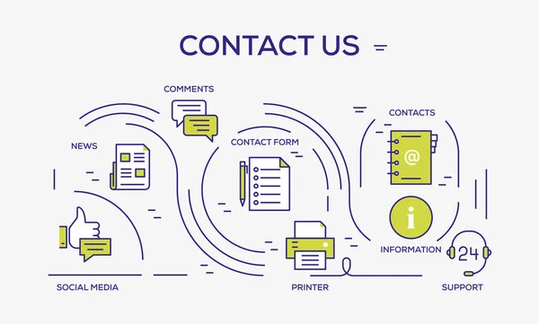 Contact Infographic Icons Vector Illustration Stock Vector by ...