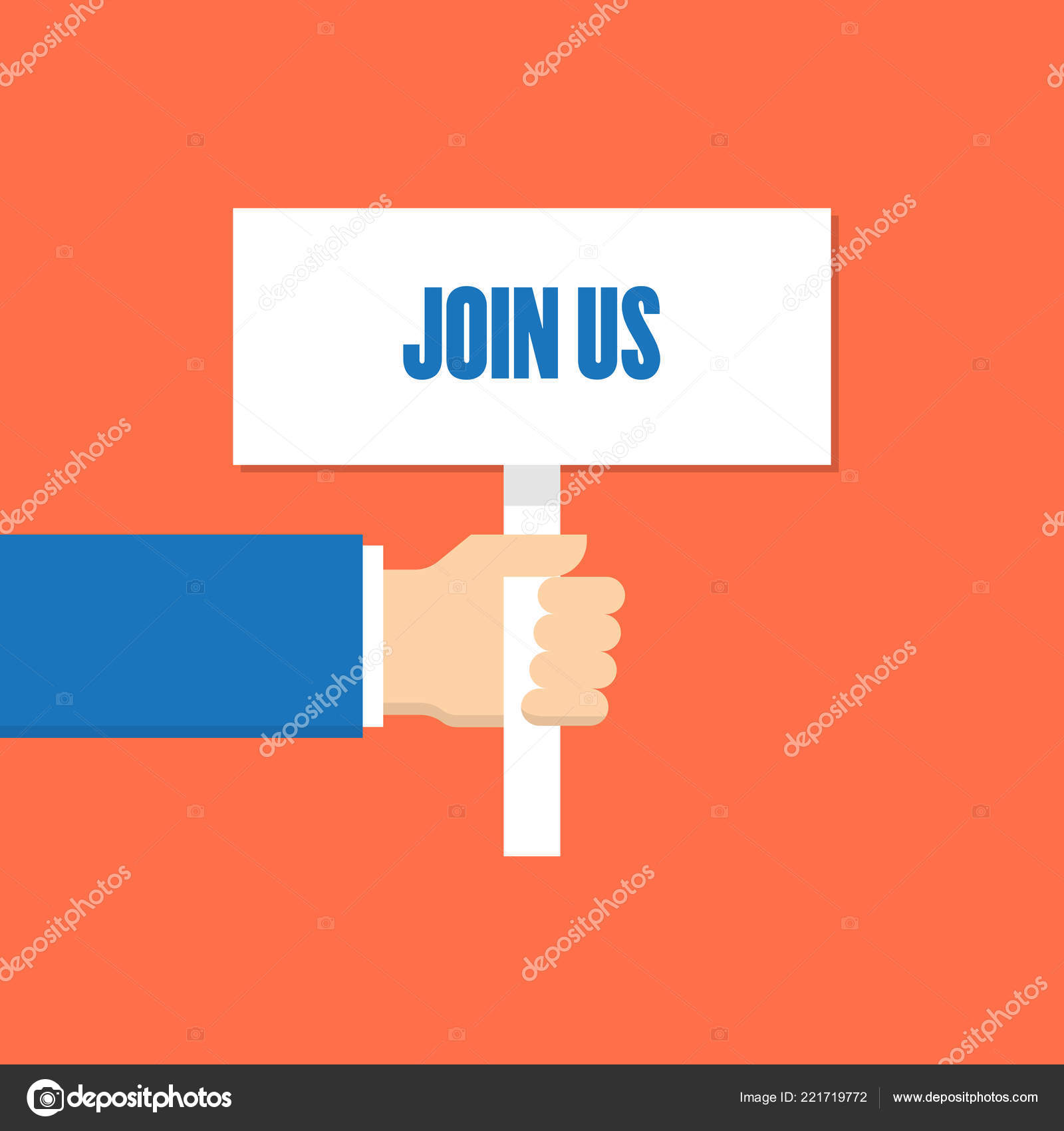 Join Megaphone Line Flat Stock Vector Image by ©garagestock #221719772