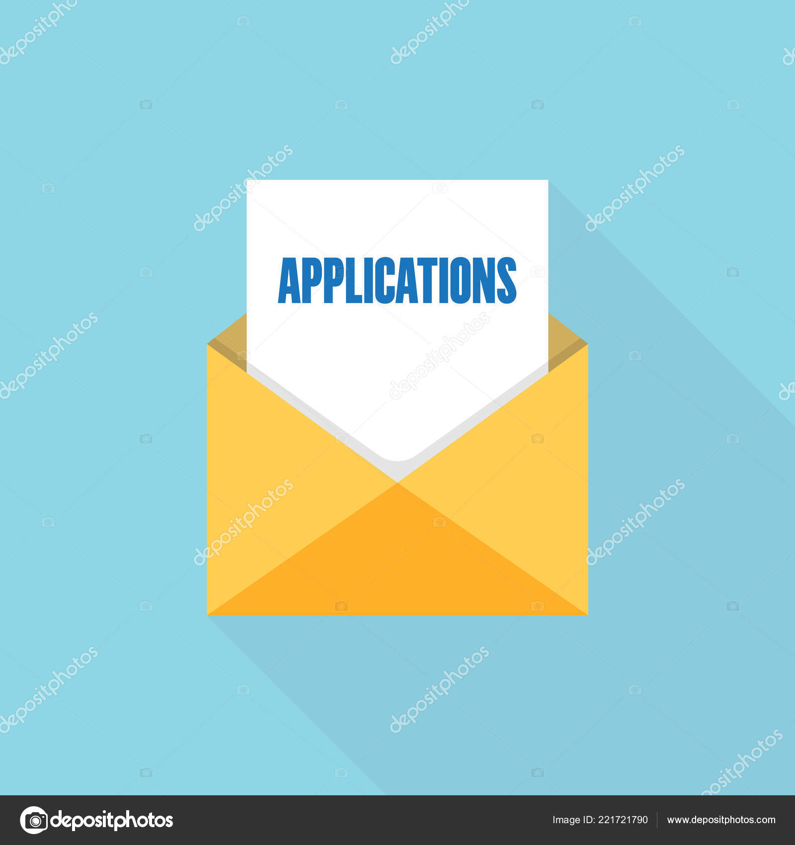 Application Letter Message Vector Illustration Stock Vector by ...