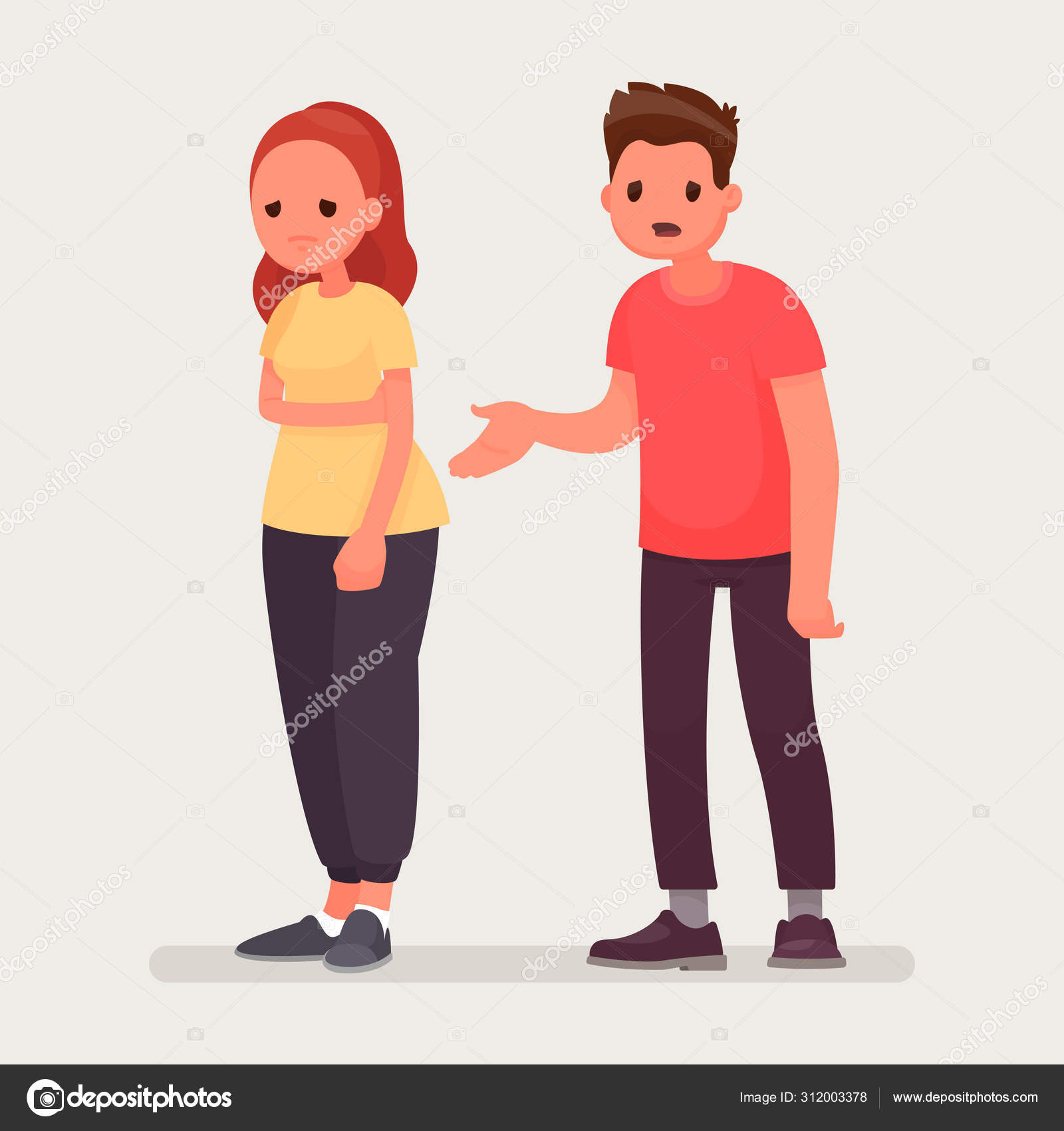 Lo siento. El hombre se disculpa con la mujer ofendida. Relaciones ...