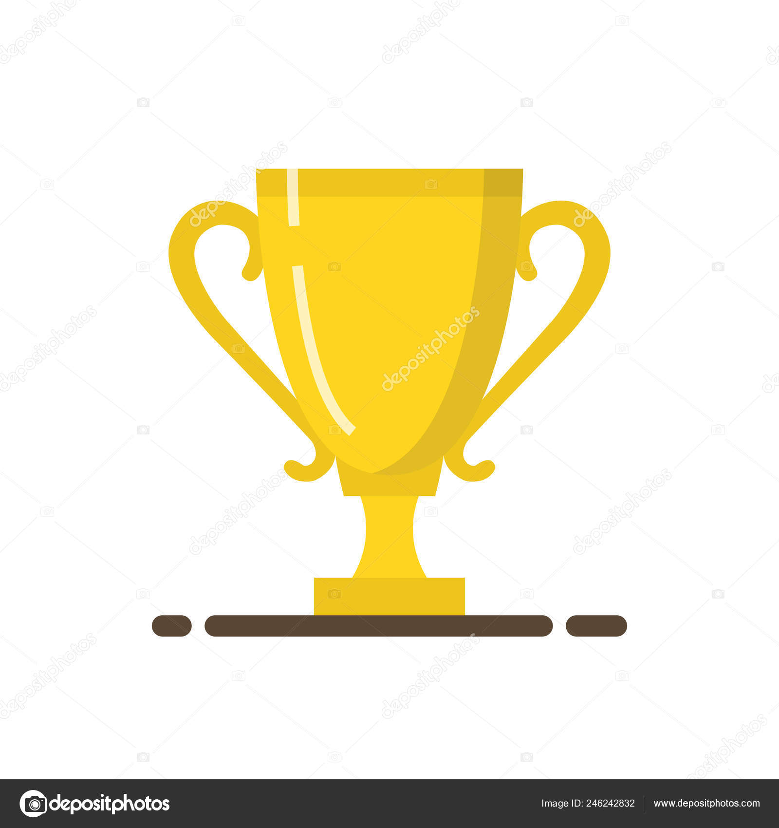 Copa Trofeo De Dibujos Animados Ilustración Color Dibujos Animados