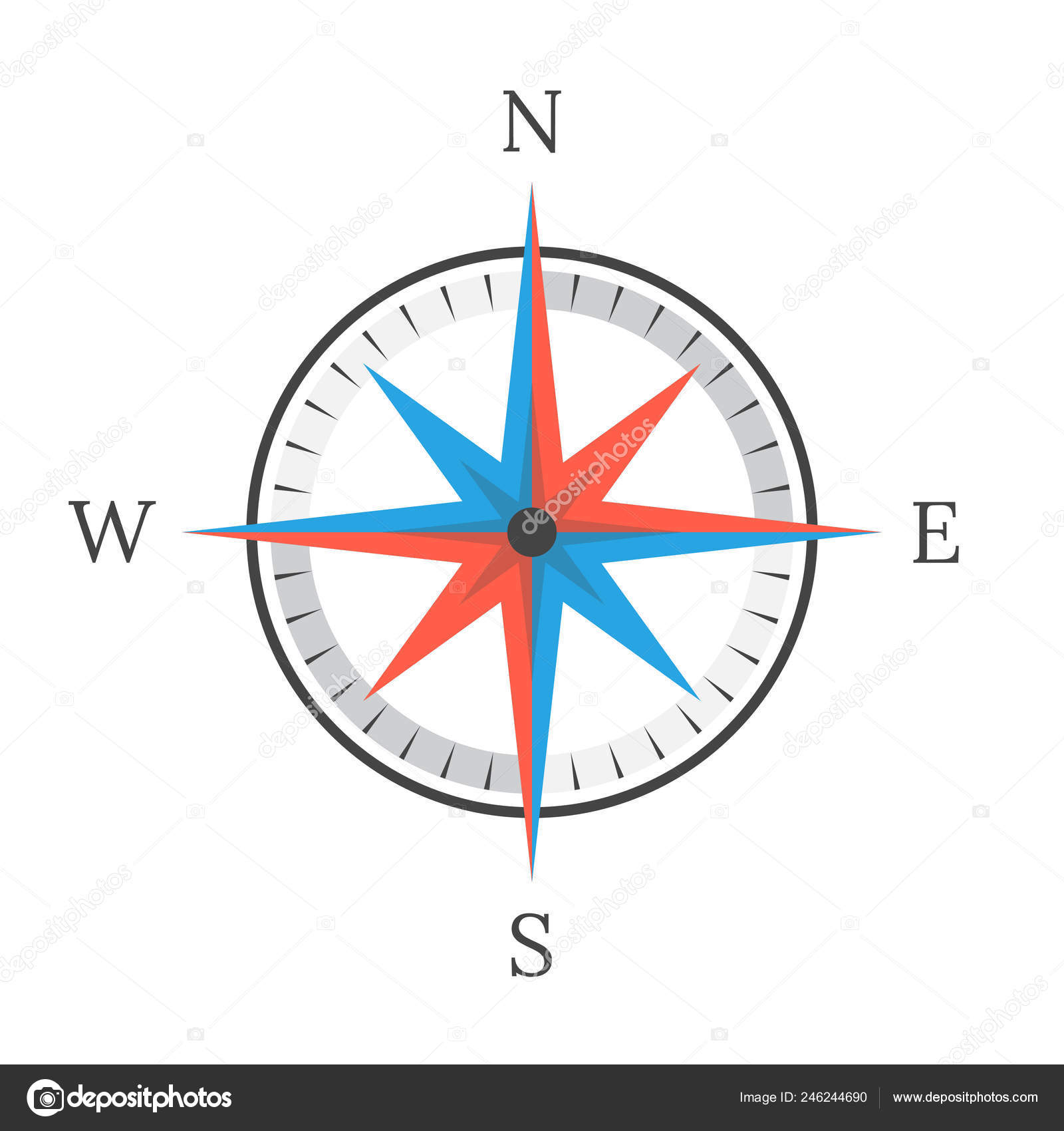 Compass White Background Vector Illustration Stock Vector by ©alexweb ...