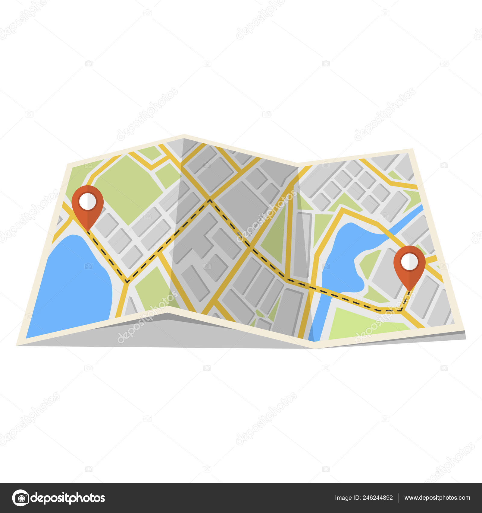 Gps Map Clipart