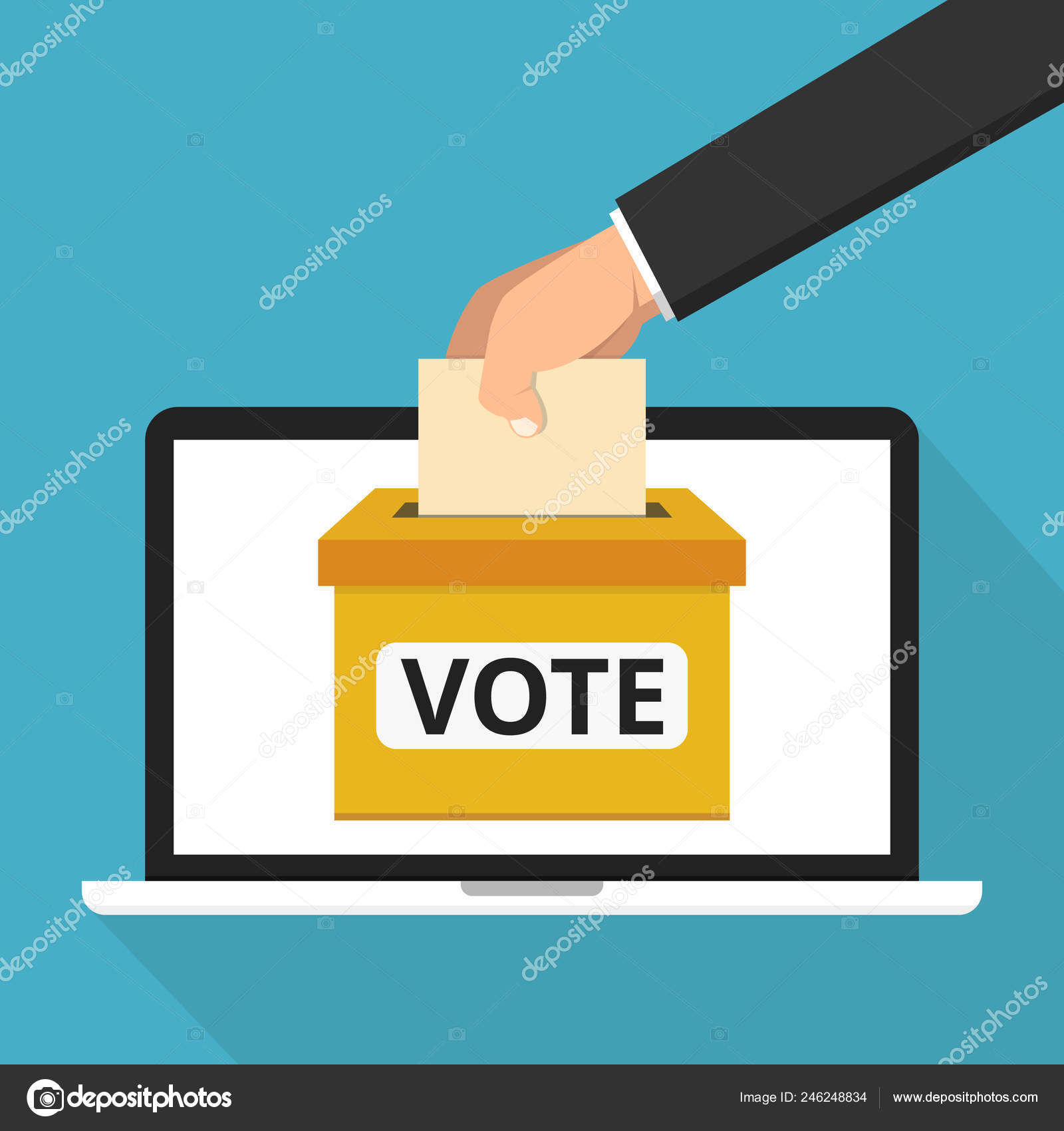 Vote Box Vector