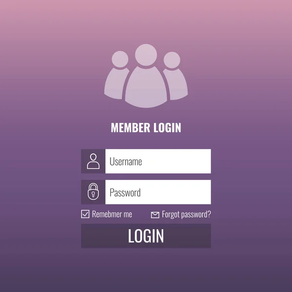Login form menu with simple line icons. Stock Vector Image by ...