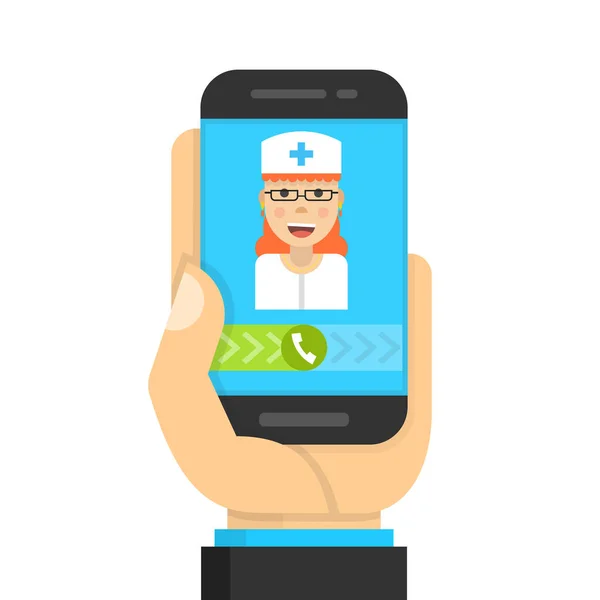 Vector Illustration Call Doctor Mobile Phone Stock Vector by ©alexweb ...