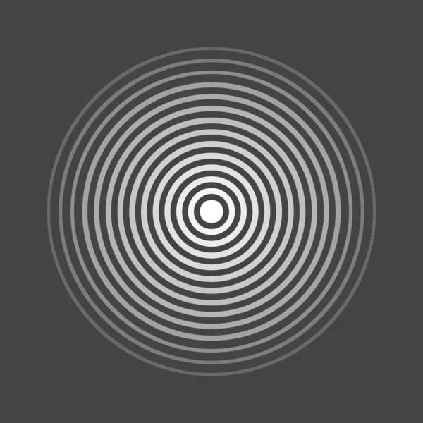 Red Rings sound wave and line in a circle. Tap symbol. Radio signal ...